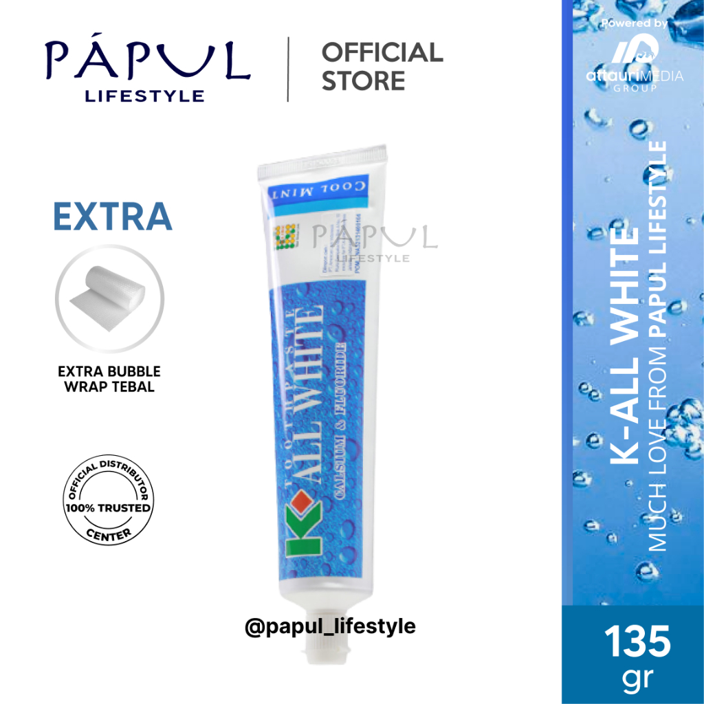 K-all White Toothpaste 175 gr BPOM Refreshes Breath & Makes Your Mouth ...