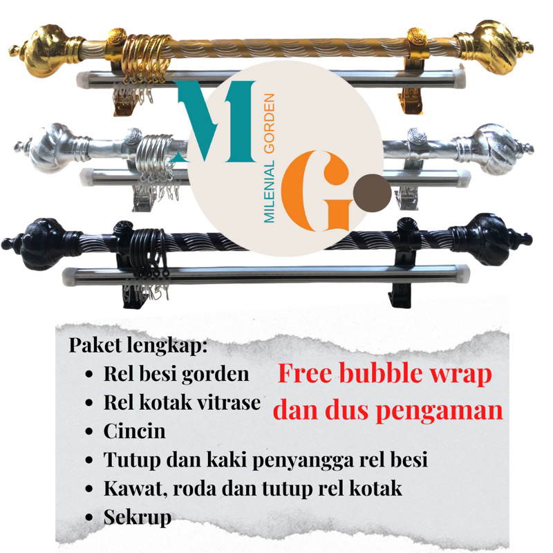 Curtain Rod Complete Package with Vitrase Rod | Shopee Malaysia