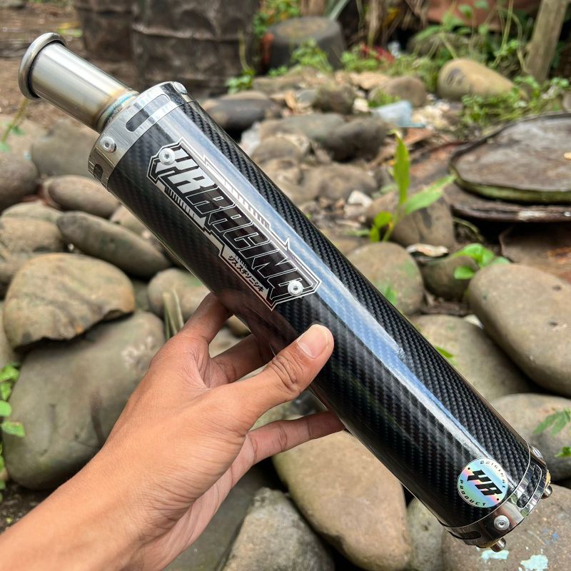 Original YR RACING Carbon Exhaust Silincer (A1) Ninja 150 SS R RR ...