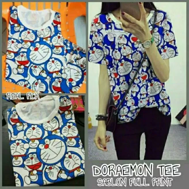 Doraemon Clothes FULL Screen T Shirt | Shopee Malaysia