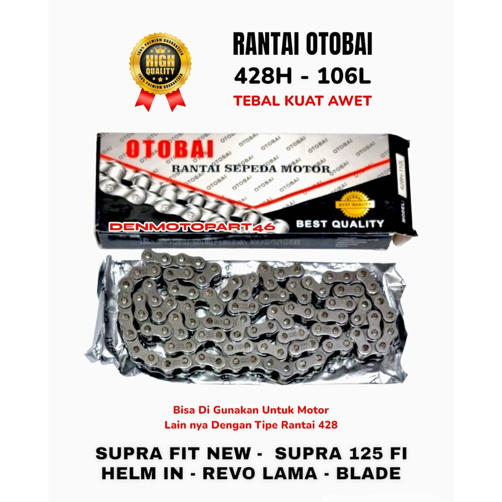 Chain RANTE Pull Wheel 428H X 106L [OTOBAI] - SUPRA FIT NEW, SUPRA 125 F1 FI Helmet IN, REVO ...