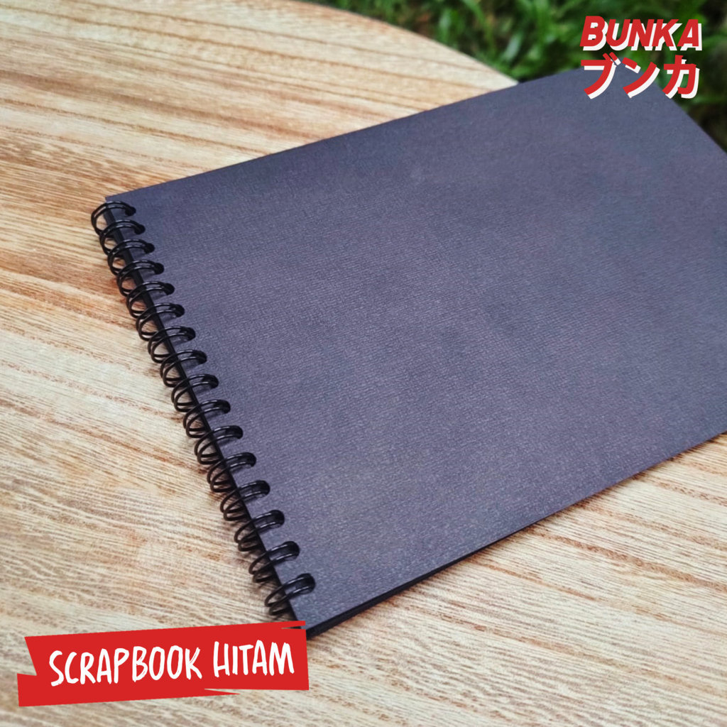 HITAM Scrapbook Black A5 Aesthetic Album vintage Notebook story book ...
