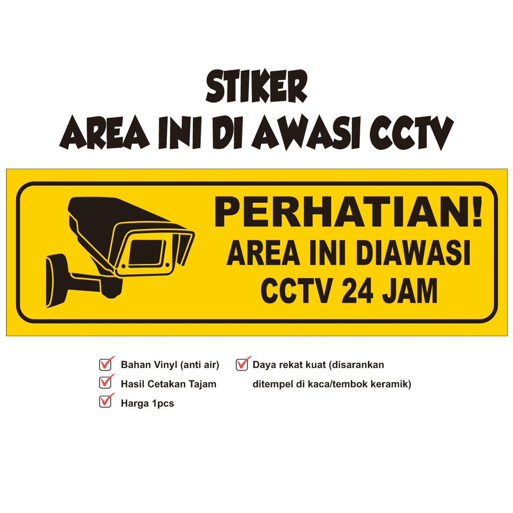 24 hour cctv monitored area vinyl stickers - cctv vinyl stickers ...