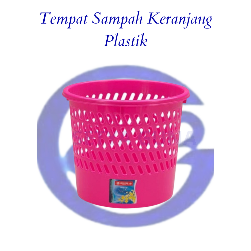 Color Plastic Basket Trash Can | Shopee Malaysia