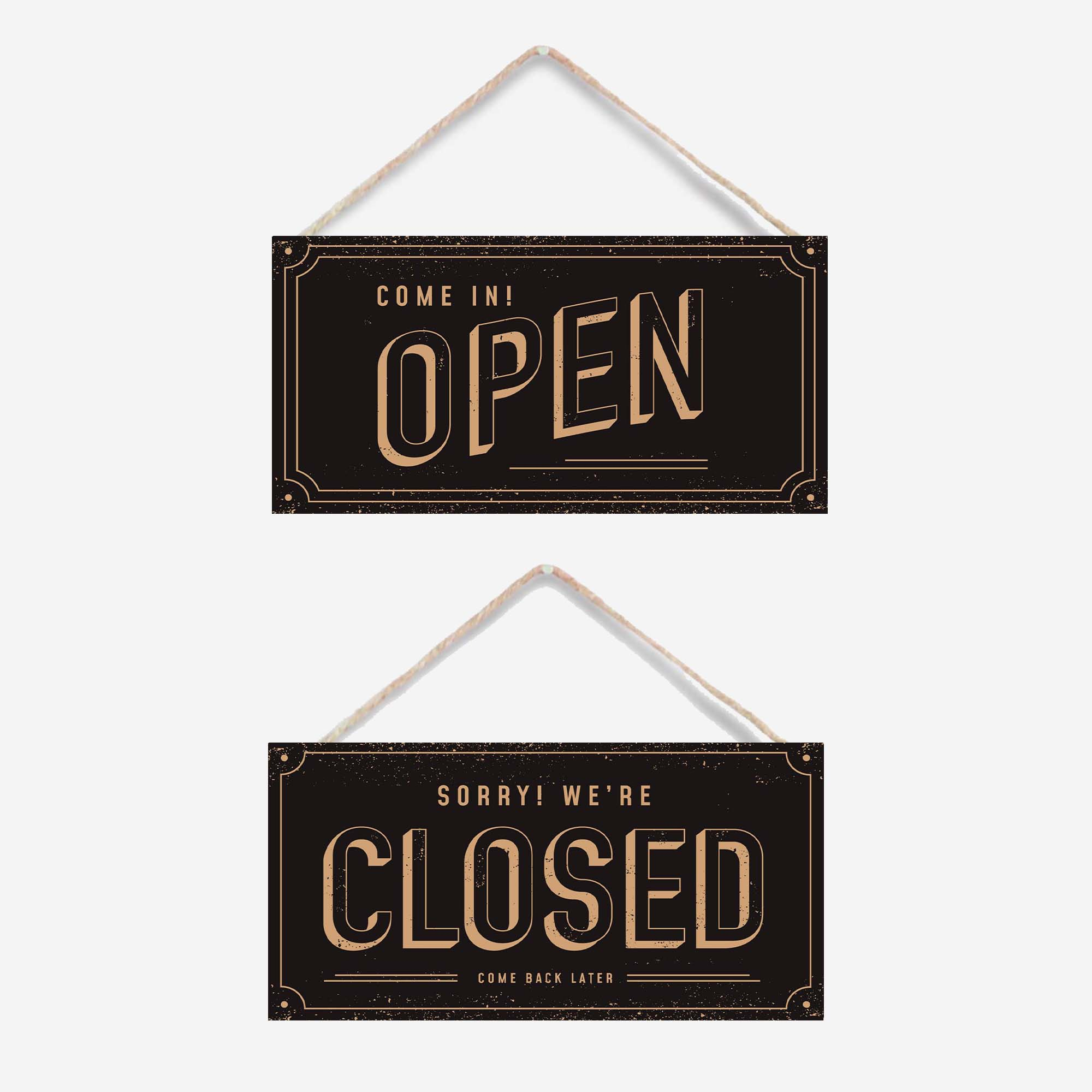 (10x20) Epilogue - Open Closed Sign Board Reversible for Shops Made ...