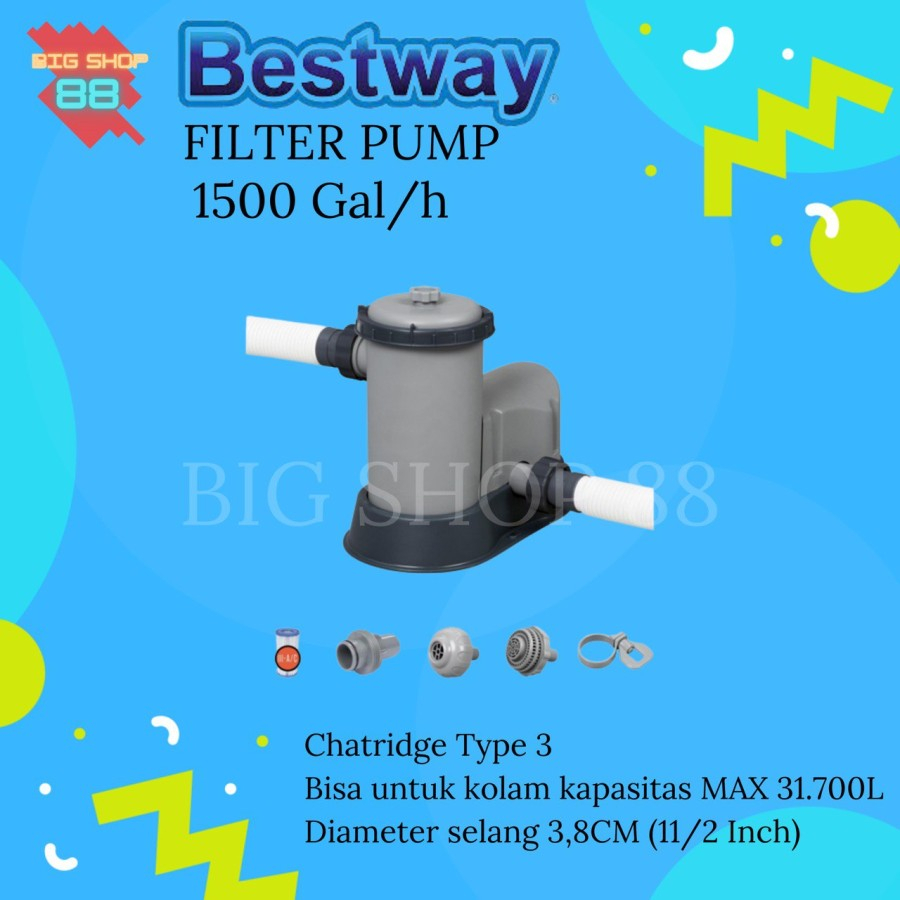 Bestway FILTER PUMP BESTWAY FLOWCLEAR PUMP SWIMMING POOL FILTER BESTWAY ...