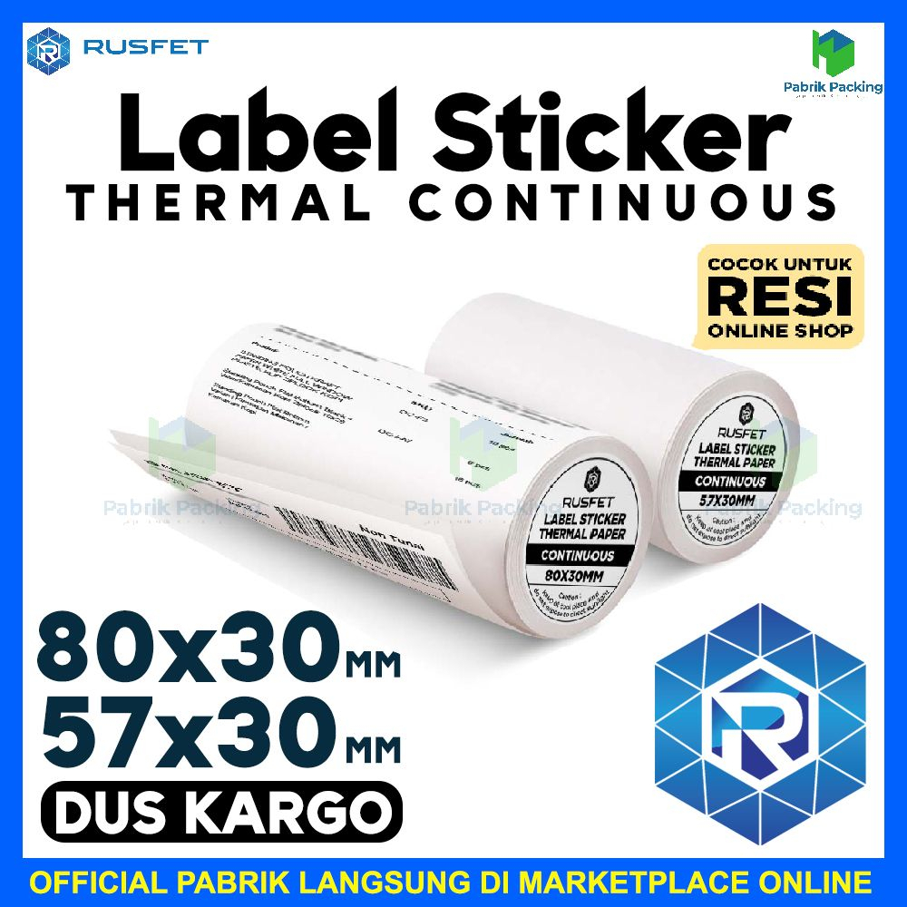 Label stickers, continuous thermal stickers, lebel rusfet boxes, cargo ...