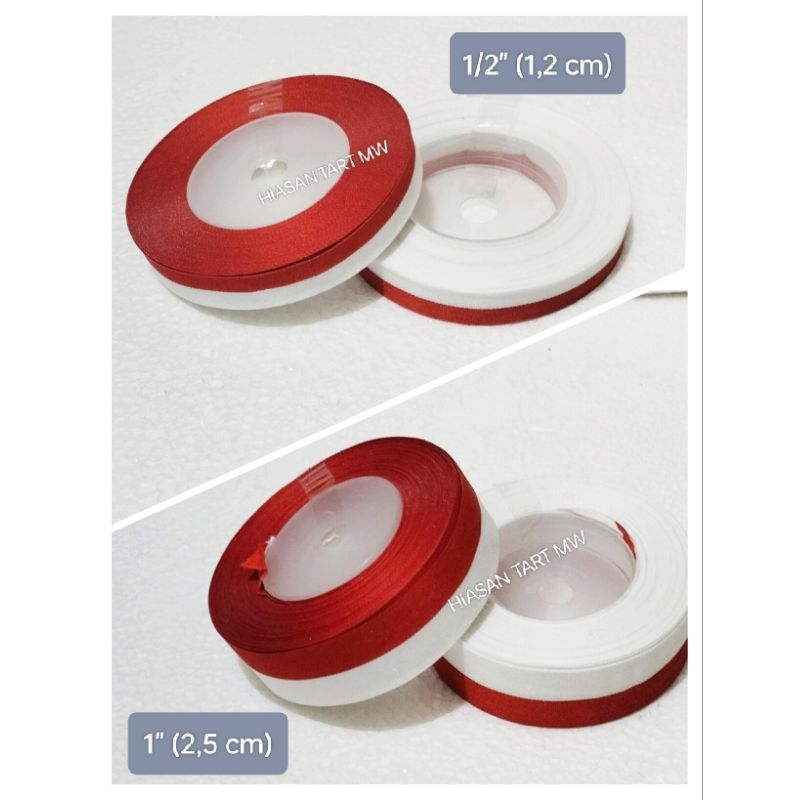 PUTIH MERAH Roll Red And White Cloth Ribbon | Shopee Malaysia