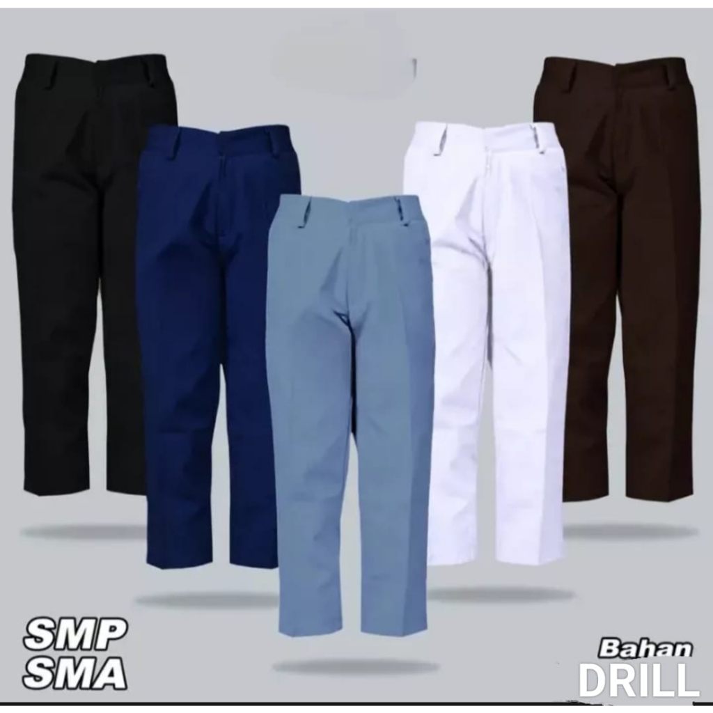 HITAM PUTIH Junior High School Uniform Trousers High School Vocational ...