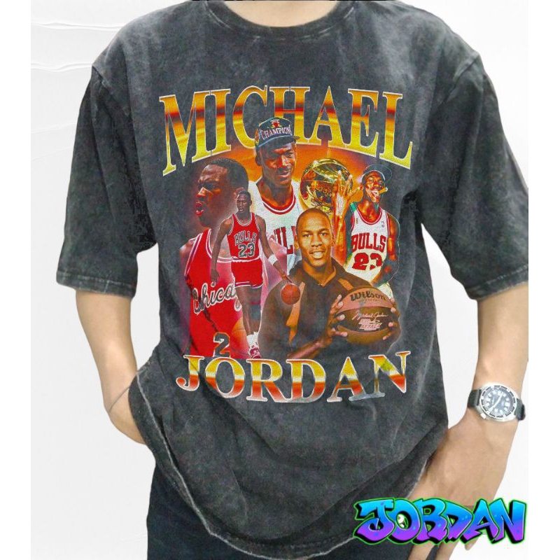 Michael Jordan NBA Legend Vintage Wash Oversize T-shirt/NBA Michael ...