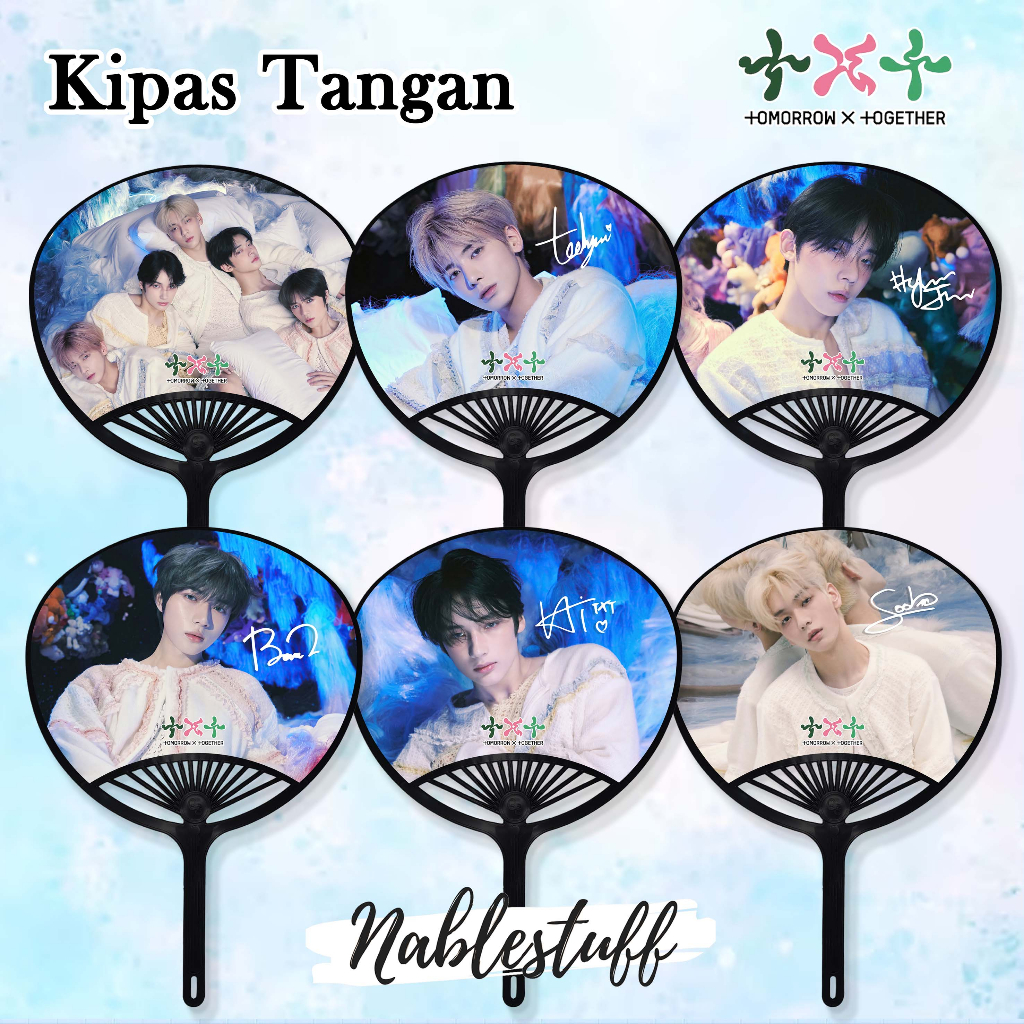 Unofficial TXT Tomorrow By Together Temptation Nightmare Sugar Rush Ride Hand Fan // Shell Fan ...