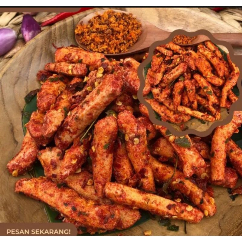 Basreng VIRAL KHAS SAJODO SNACK Spicy Basreng with lime leaves 100 ...