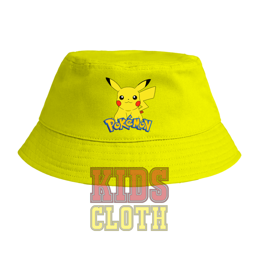 Kids Hat Pokemon Pikachu Bucket Hat Girls Pokemon Pikachu Bucket Hat ...
