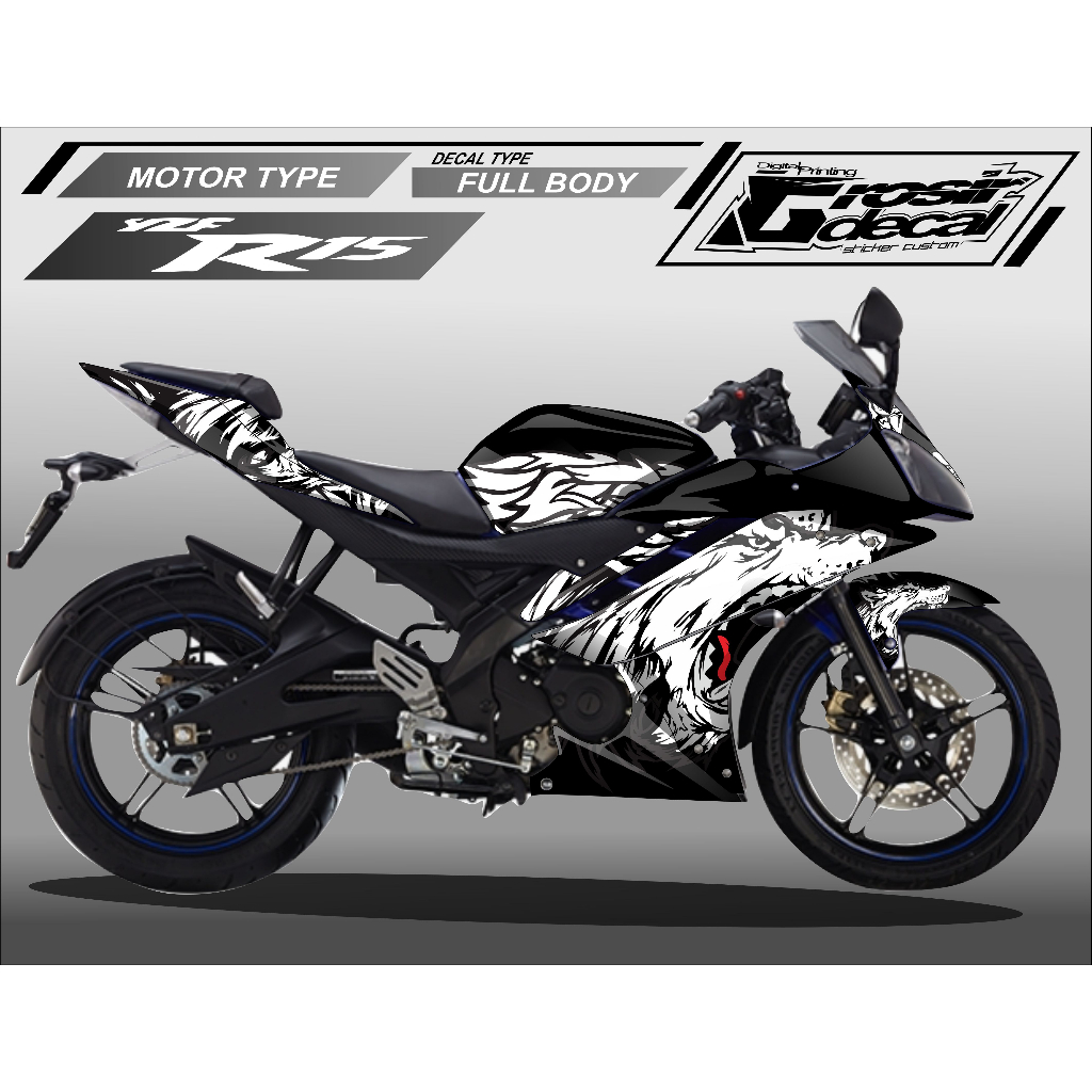 Yamaha R15 V2 Full Body Sticker Yamaha R15 Old Fullbody Sticker ...