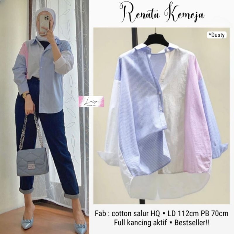 KATUN Renata Blouse Muslimah Latest XL Ld112 Cotton Material Cool ...