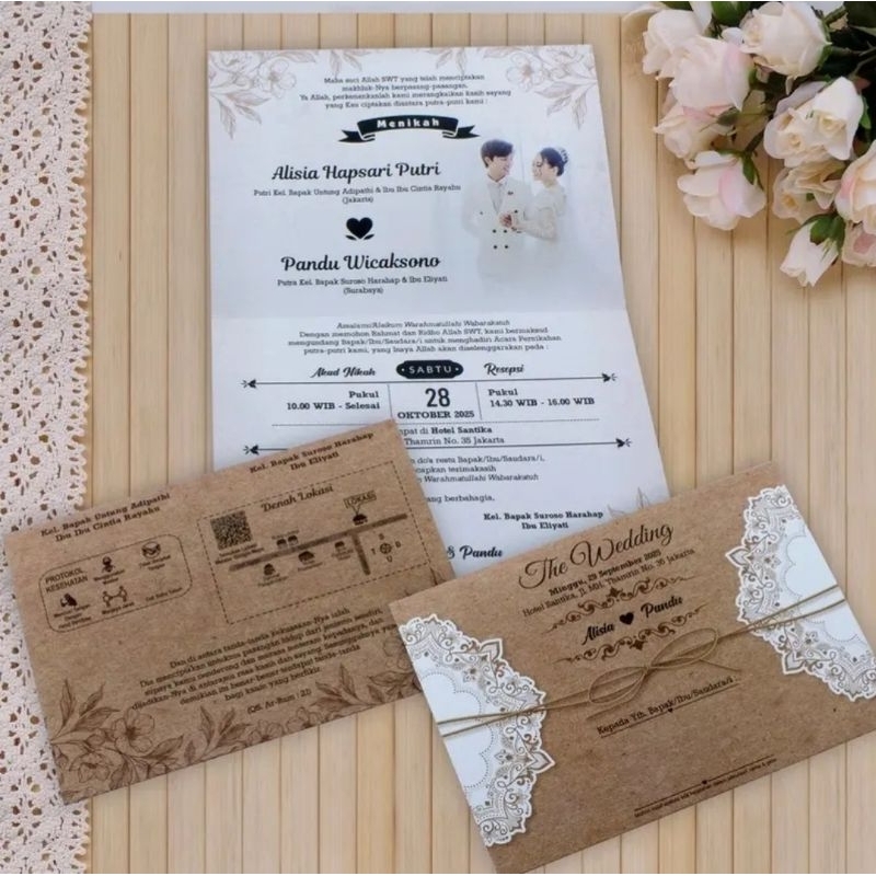 (Contains 50 Pcs) Wedding / Circumcision Invitations || Ready to Print ...