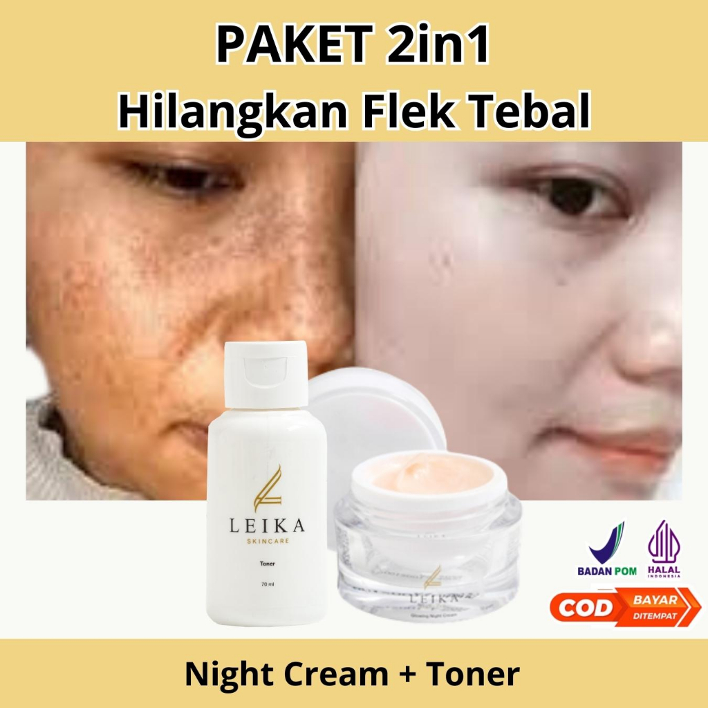 HITAM Package 2in1 Night Cream - Toner Removing Black Spots On The Face ...