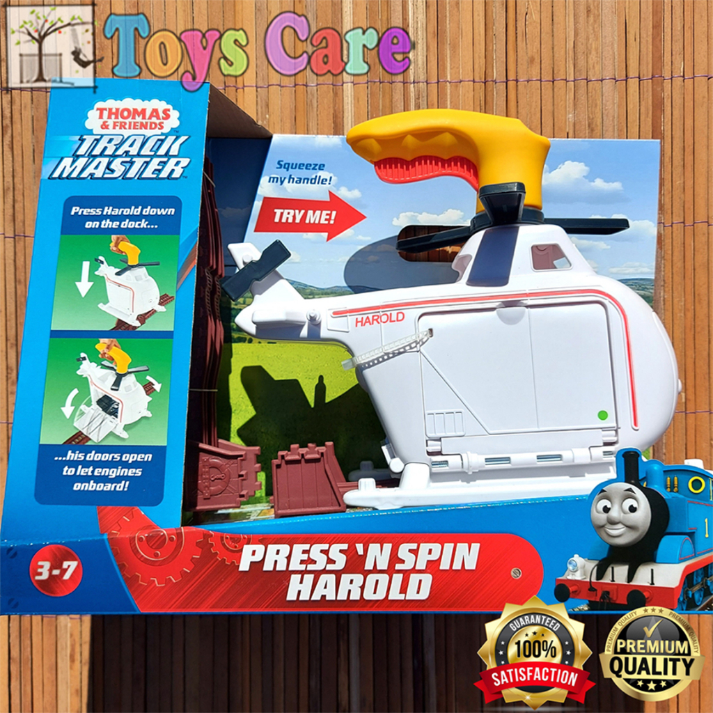 Thomas & Friends Track Master Press N Spin Harold Original Fisher Price ...