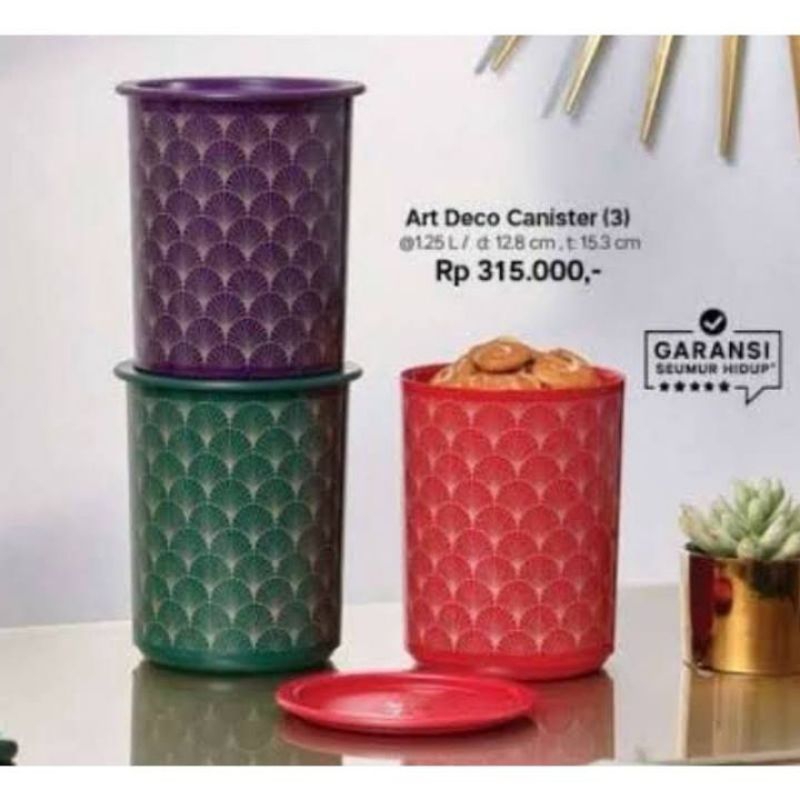 Art deco canister tupperware | Shopee Malaysia