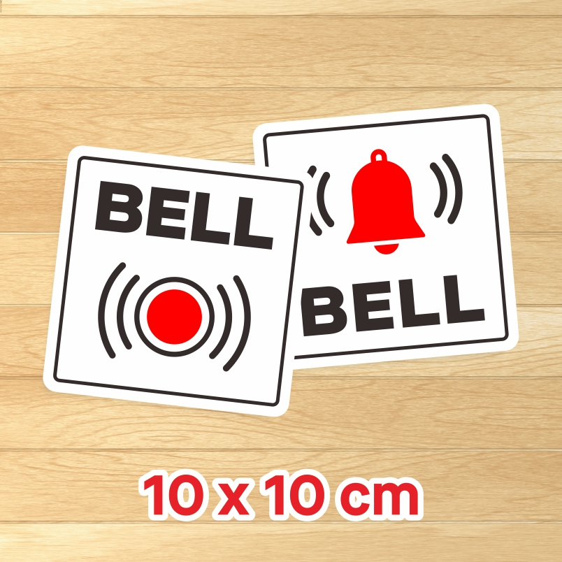 BELL Label Sticker Sign Sticker Vinyl Glass Wall Sign Bell Sign Sticker ...