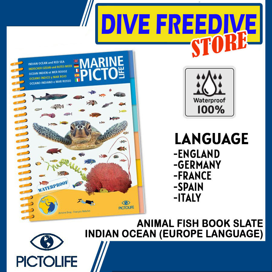 MERAH Marine Picto Life Fish Book Slate Indian Ocean & Red Sea Scuba ...