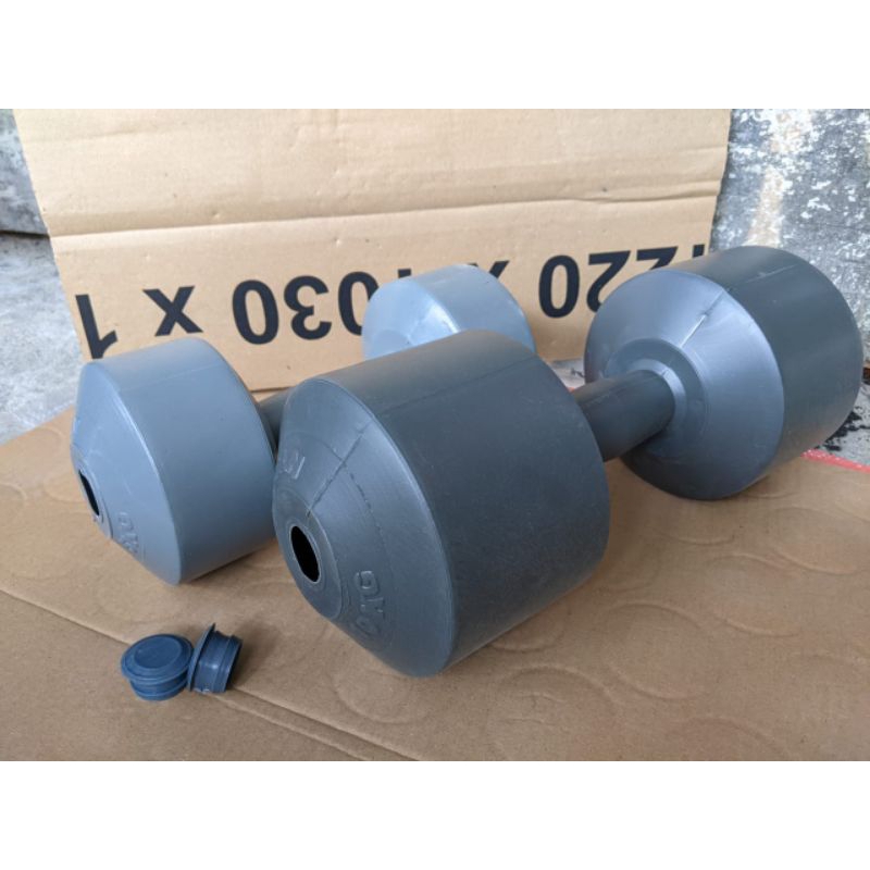Empty plastic dumbbell barbell (without contents) | Shopee Malaysia