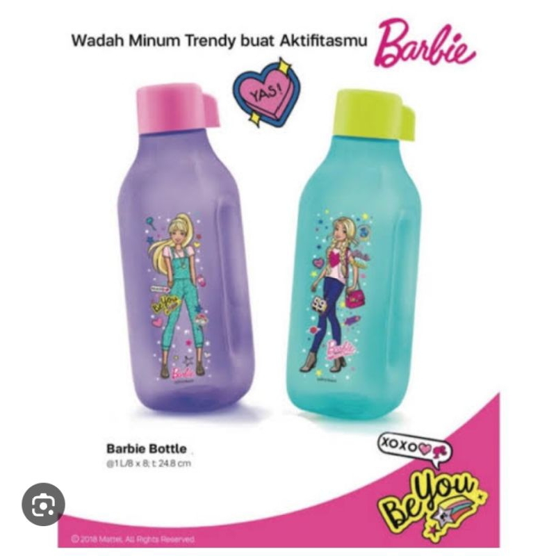 Barbie bottle tupperware 1 L retail / tupperware drinking bottle 1 L ...