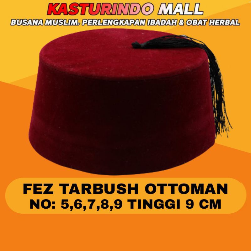 HIJAU MERAH Turkish Fes Peci Hair Skullcap Kuncur Maroon Green Sultan ...