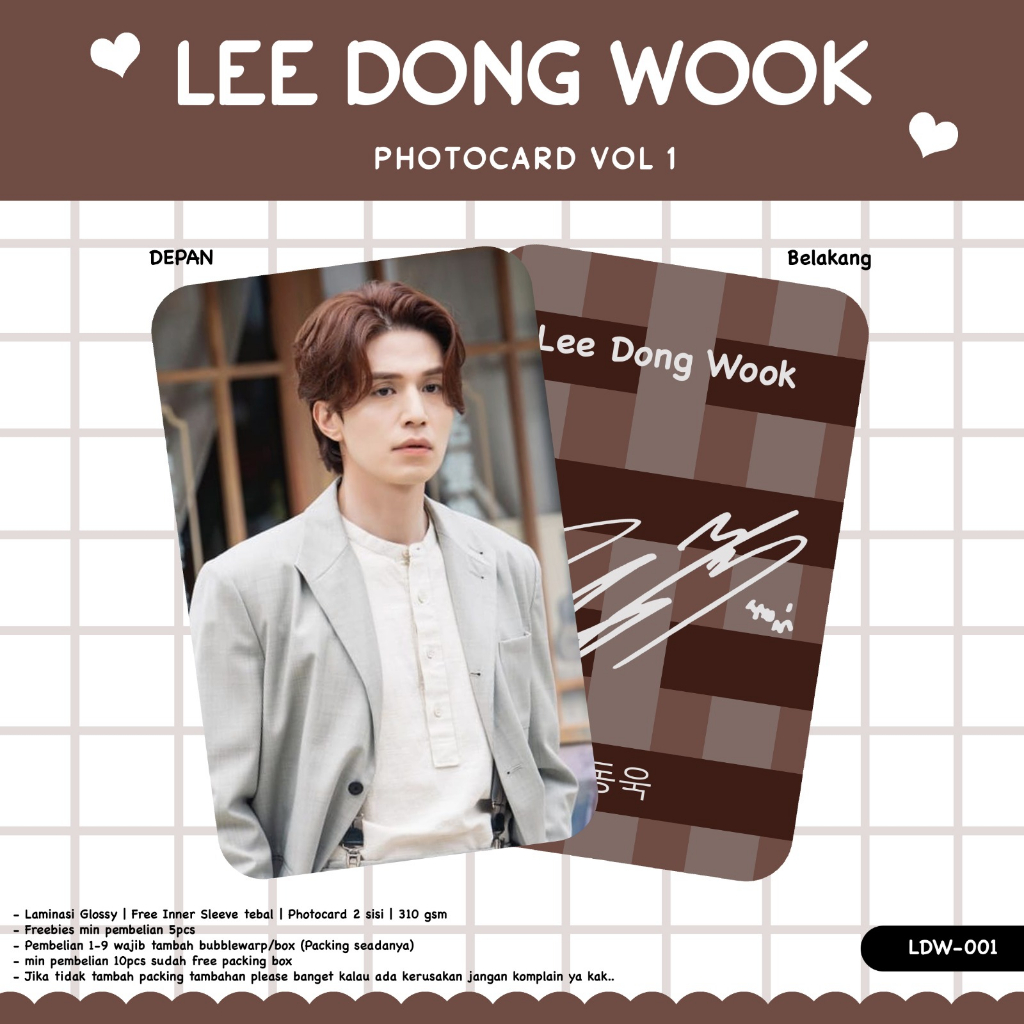 Photocard LEE DONG WOOK ACTOR Latest Korean DRAMA PHOTOCARD Latest ...