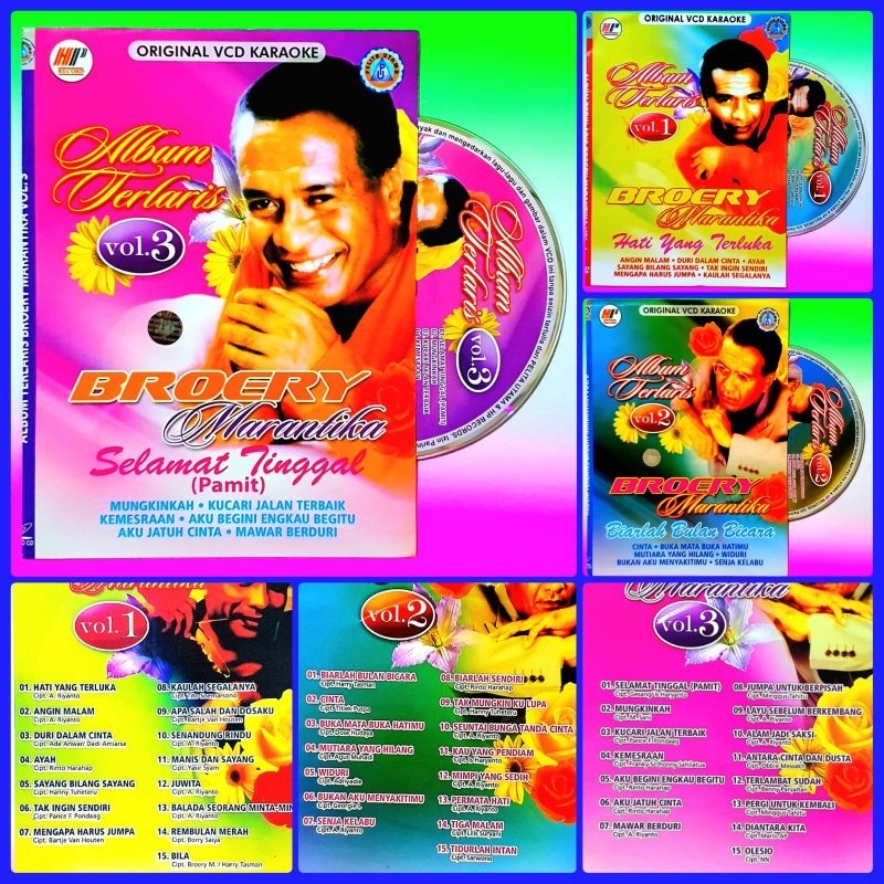 Original VCD Cassette BROERY MARANTIKA Songs Can Be VOCAL KARAOKE ON OF Active-BROERY MARANTIKA ...