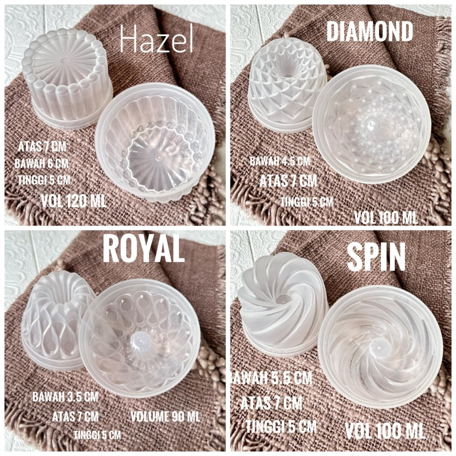 New Mini Pudding Mold Sponge Mold Plastic Mini Pan Contents 12pcs ...