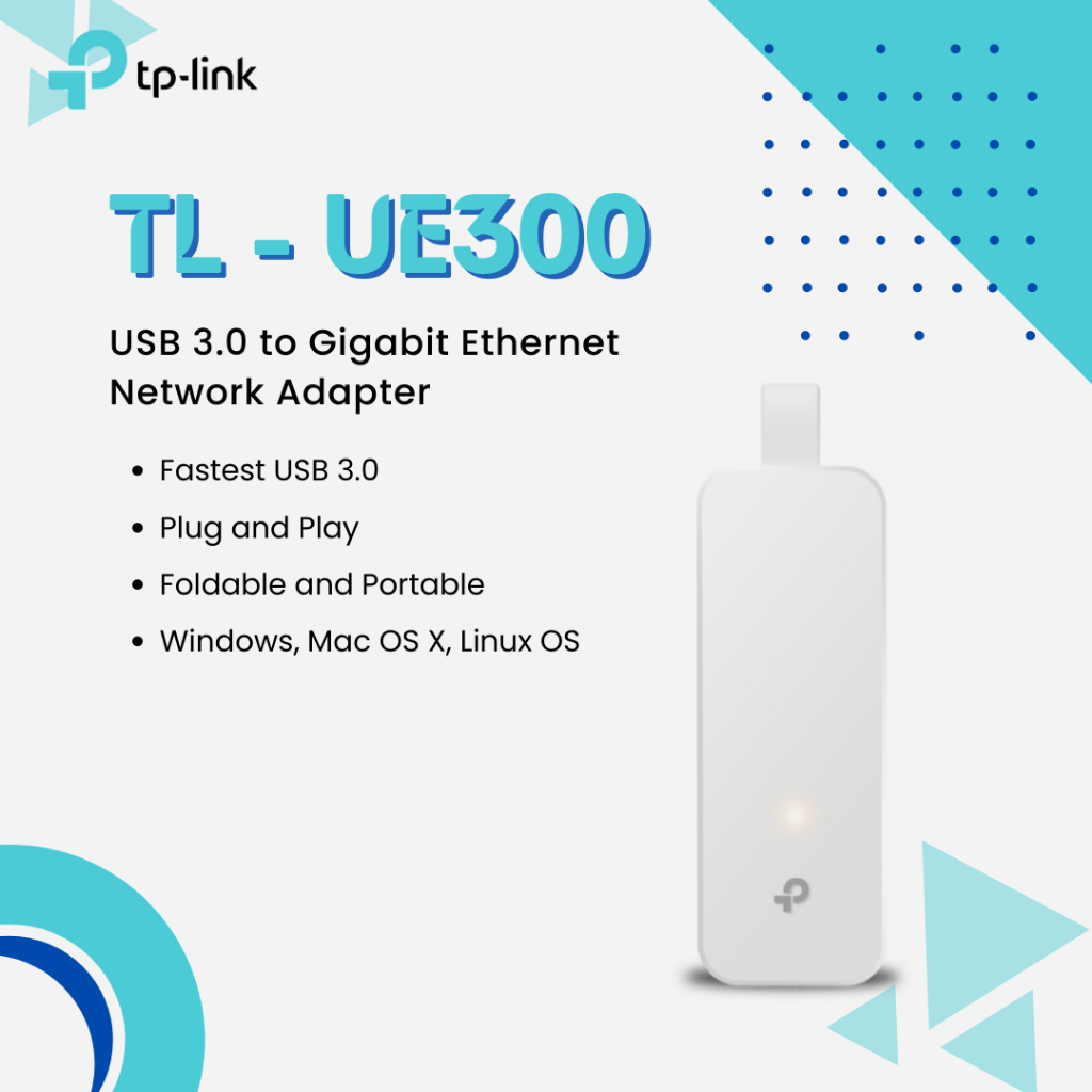 TP Link UE300 USB 3.0 to Gigabit Ethernet Network Adapter | Shopee Malaysia
