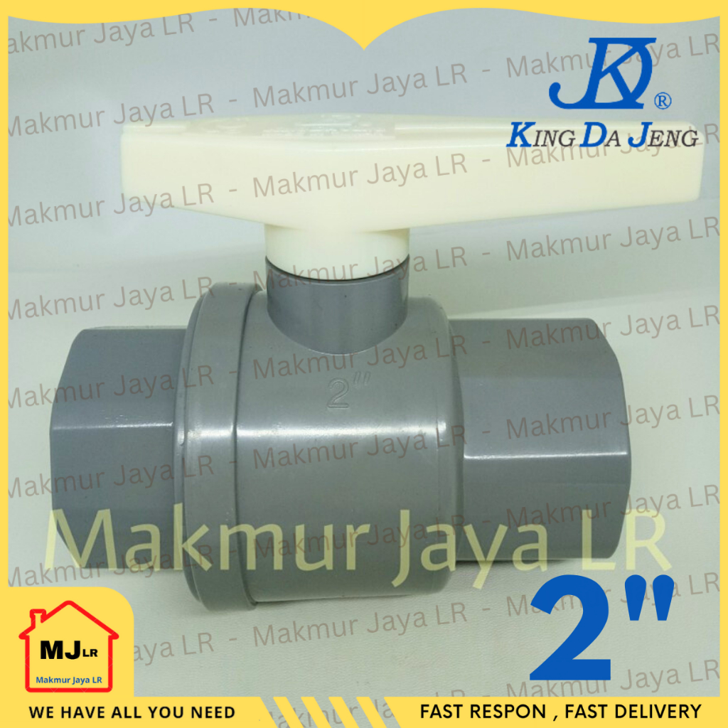 Ball Valve Stop Kran 2" 2 inch AW THICK Plain WITHOUT drat PVC KDJ ...
