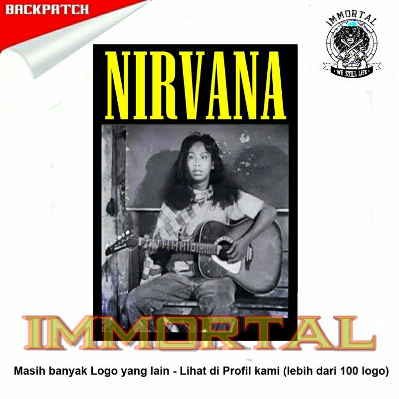 Nirvana mandra mandra nirvana back jumbo emblem Backpatch | Shopee Malaysia