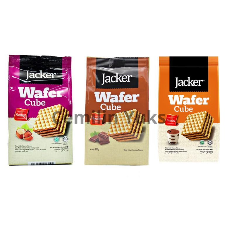 Jacker Wafer Cube Tiramisu Halzenut Chocolate 100g | Shopee Malaysia