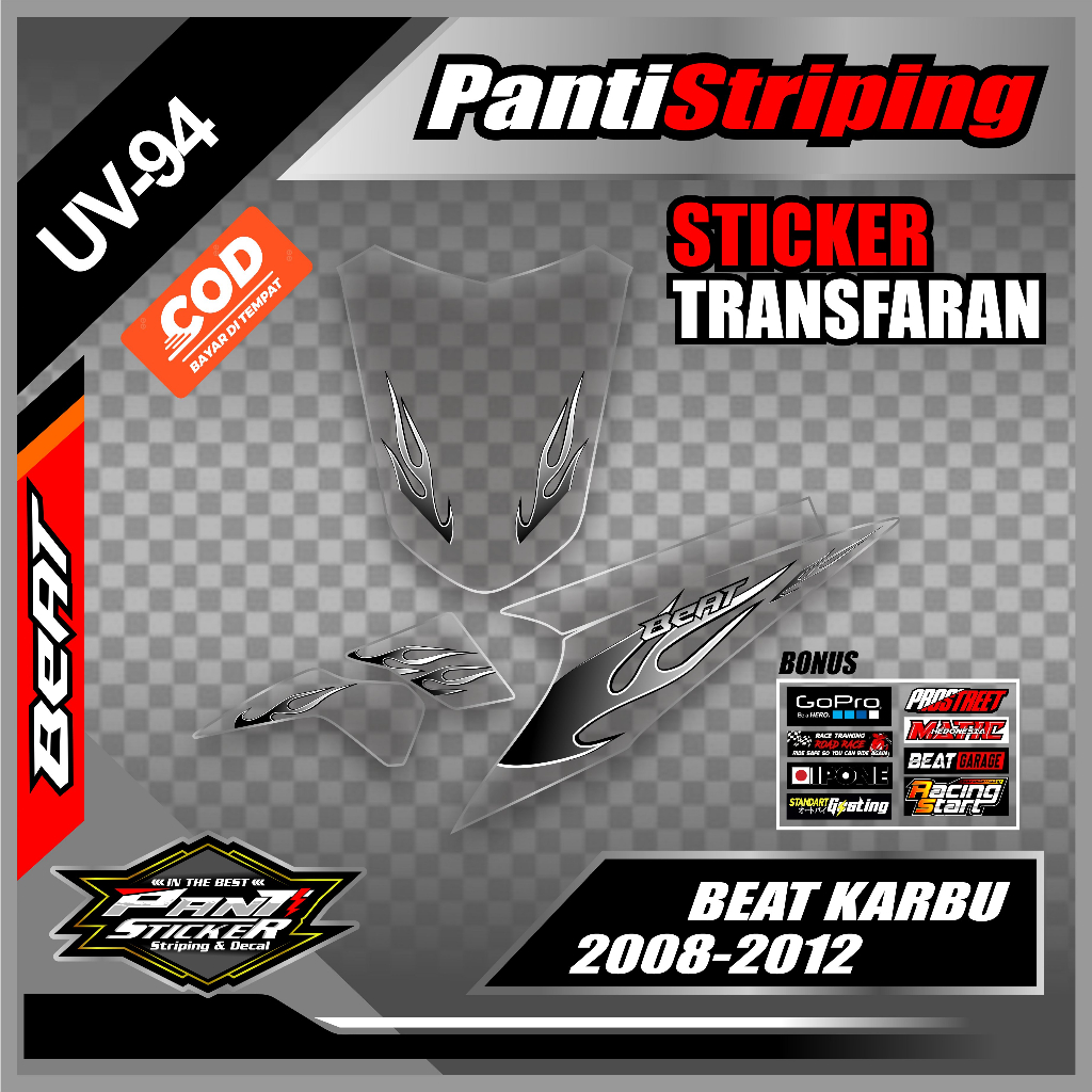 Transparent Striping UV Beat // Sticker UV List Variation Beat 2008 ...