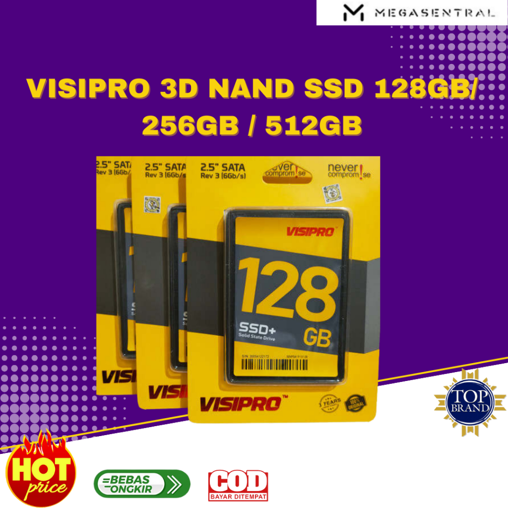 Visipro 3D NAND SSD 128GB / 7mm/ Sata / 2.5 Inch | Shopee Malaysia