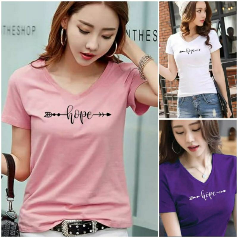 WOMEN'S CASUAL T-SHIRTS IN MANY COLORS AND MOTIFS | Shopee Malaysia