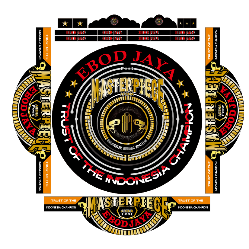 Sticker DECAL Bird Cage/Round Box Cage || Sticker Magpie MOTIF ebod ...