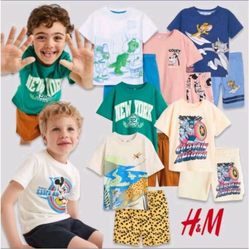 Restock HM T-SHIRT AND PANTS SET FOR CHILDREN 9-14 YEARS (unisex ...