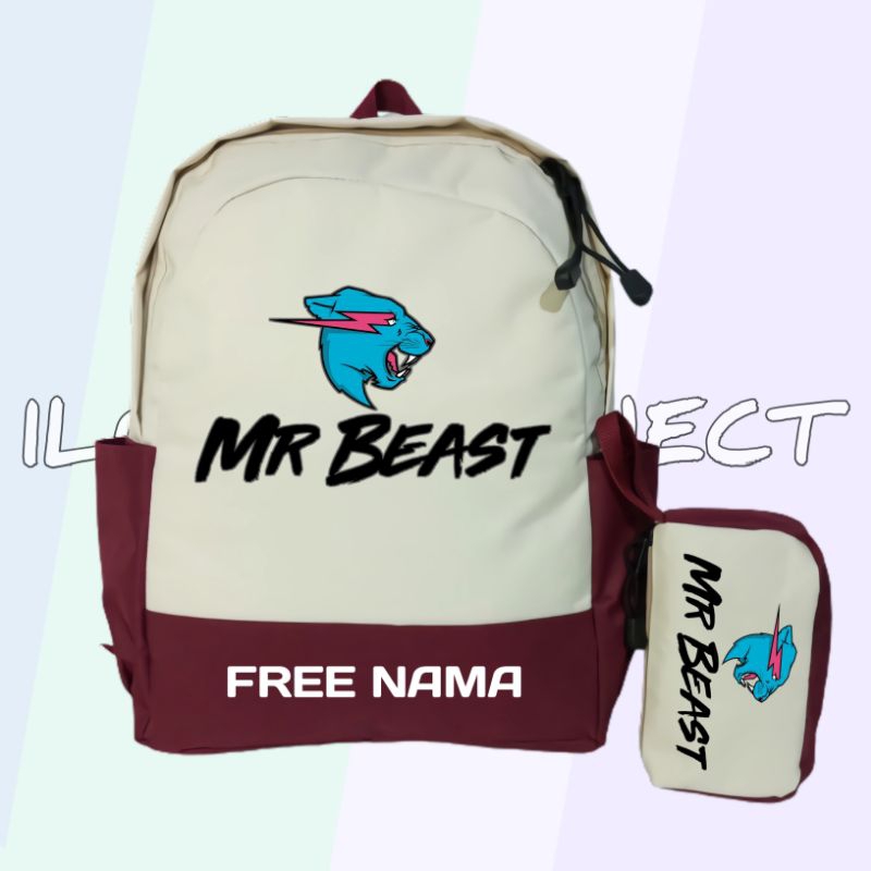 Custom Children's School Backpack with Youtuber Mr Beast Image Unisex ...