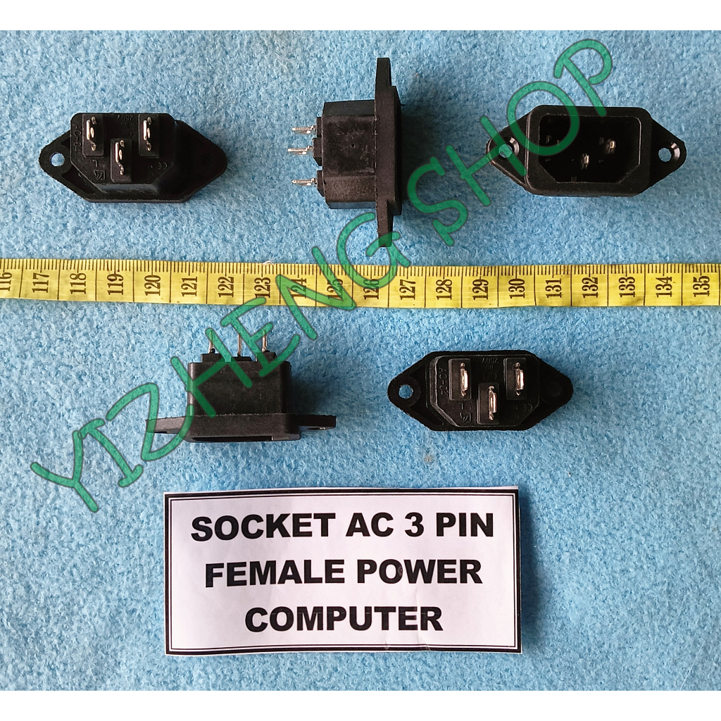 Ac SOCKET 3 PIN FEMALE POWER COMPUTER | Shopee Malaysia