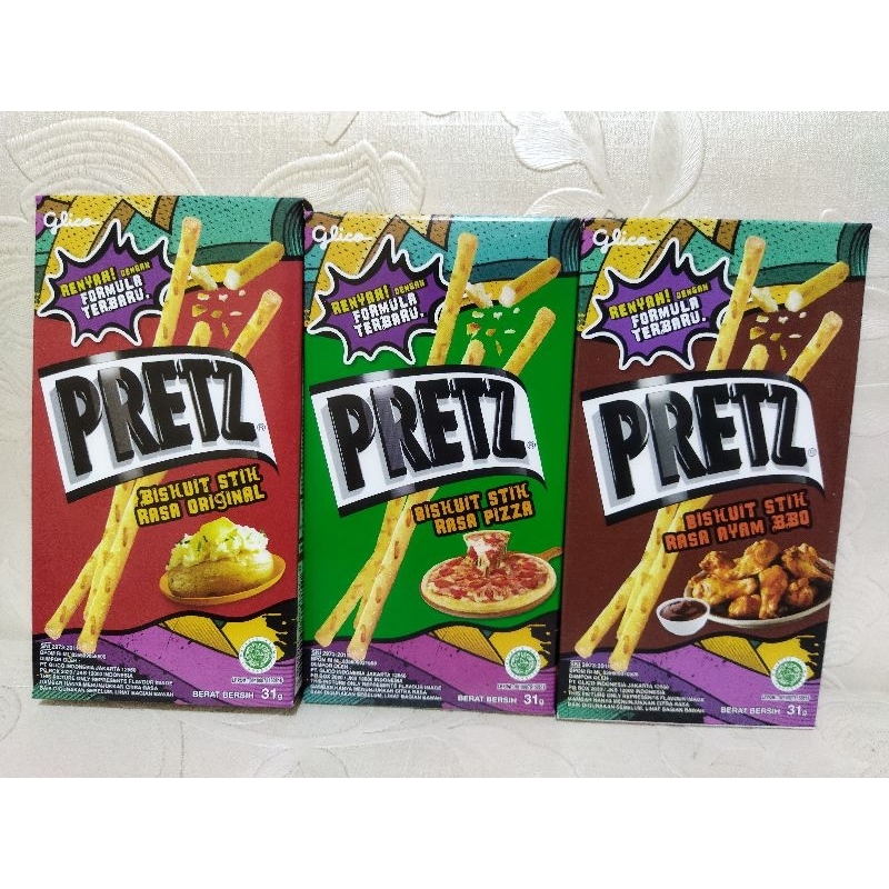 Glico PRETZ ALL VARIANT 31 GRAM / GLICO PRETZ PIZZA / GLICO PRETZ ORIGINAL / GLICO PRETZ BBQ ...