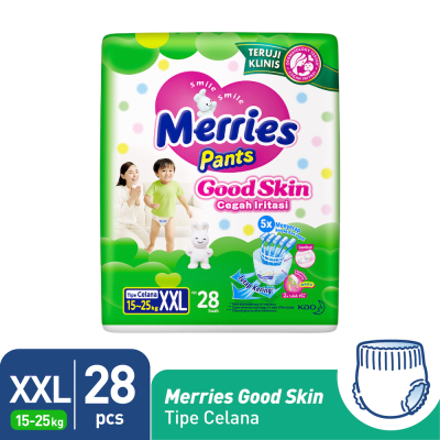 Merries Pants Good Skin Diaper Pants XXL-28 | Shopee Malaysia