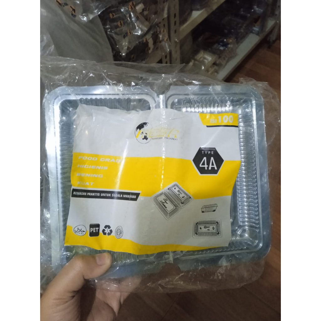 Mika Box Mega 4A Mika Cake Tray Mica Box Lunch Box (100pcs) | Shopee ...