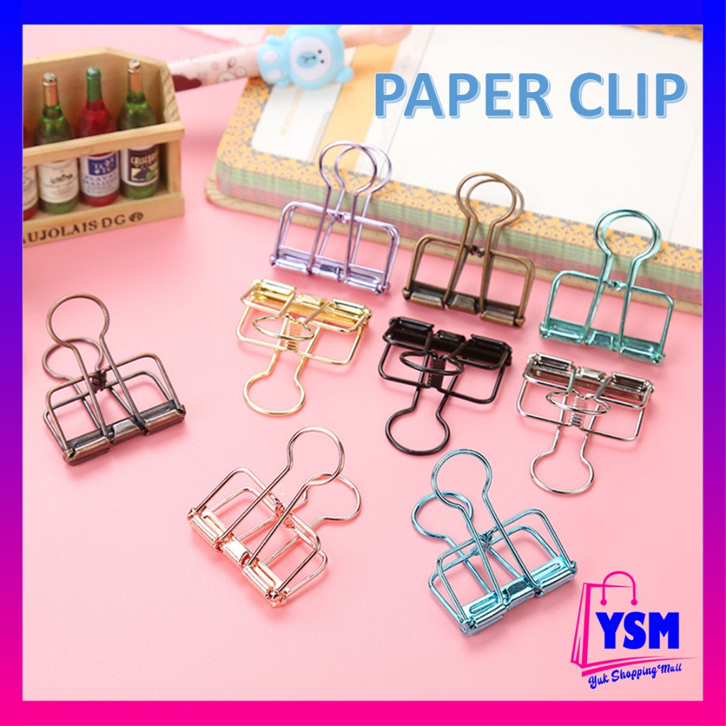 Paper Clip Iron Colorful Book Clip Metal Material Paper Clip Binder ...