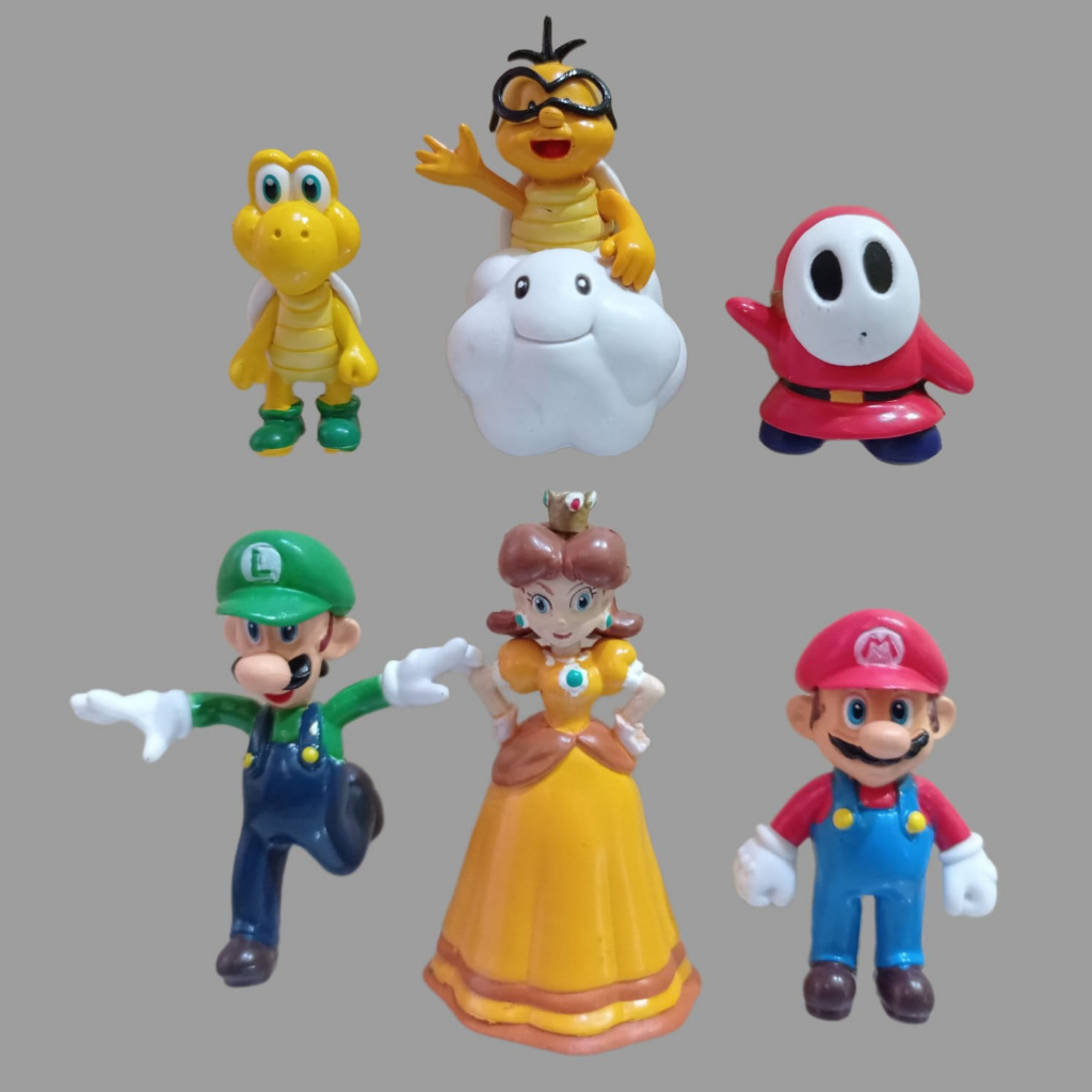 Nintendo Action Figure Super Mario Bros set of 6 Original | Shopee Malaysia