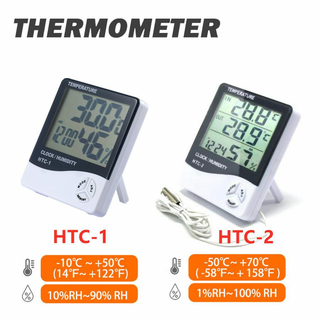 Htc 2 HYGROMETER DIGITAL THERMOMETER HYGROMETER/DIGITAL CLOCK Room ...