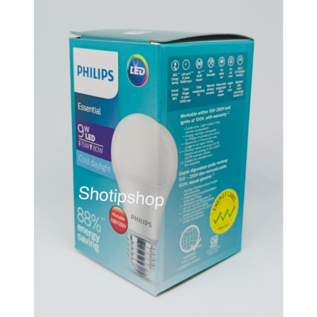 Philips Essential LED Bulb 9W E27 6500K | Shopee Malaysia