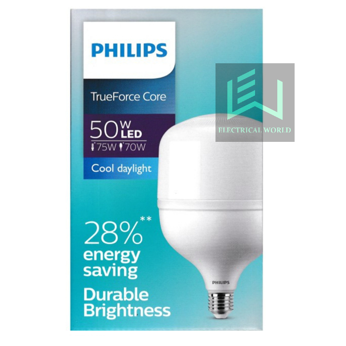 PUTIH Philips LED Trueforce 50 Watt White Tforce T Force Core Lamp 50W ...